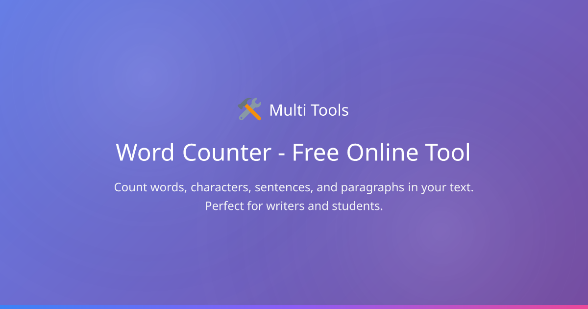 Word Counter - Free Online Tool